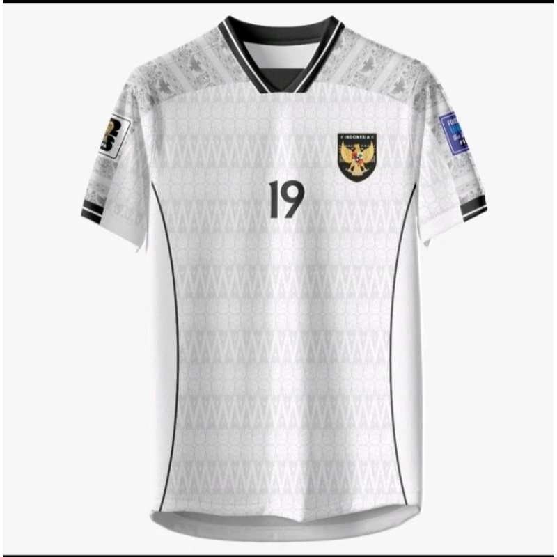 Jual JERSEY TIMNAS PUTIH AWAY (bida tambah nama costum) | Shopee Indonesia