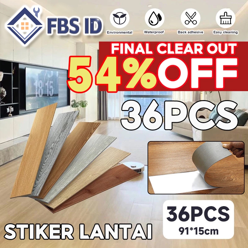 Jual 1 dus Lantai Vinyl Stiker Perekat Vinyil Lantai Kayu PVC Ubin ...