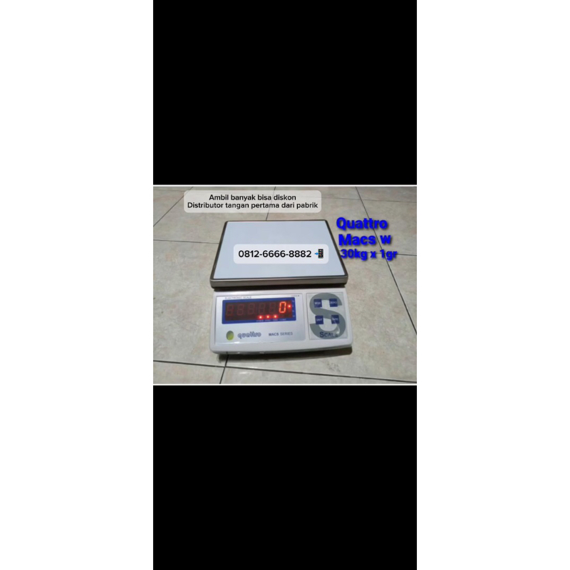Jual Timbangan Digital Meja Quattro MACS 30kg Timbangan Duduk Gram ...