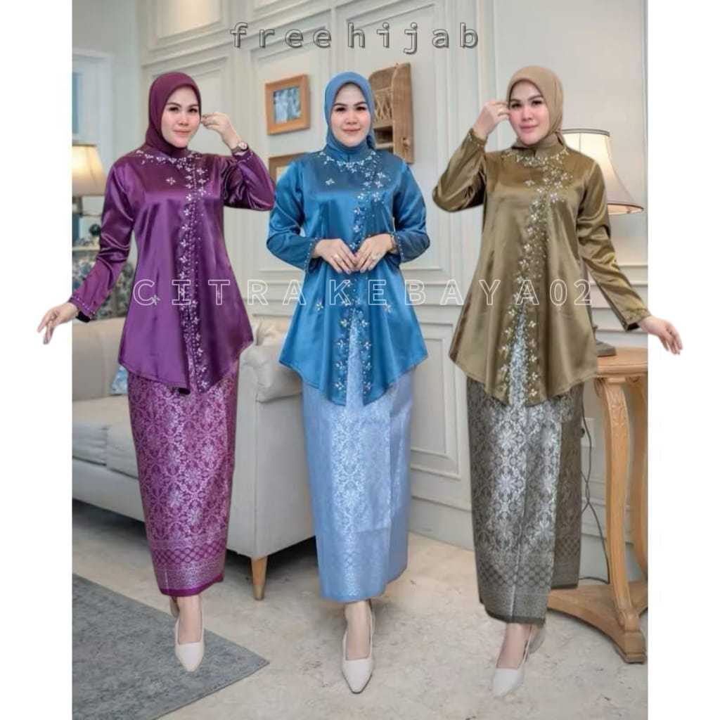 Jual Ready..!! Oneset Tunik Kimono Payet Miring Baju Kurung Melayu ...