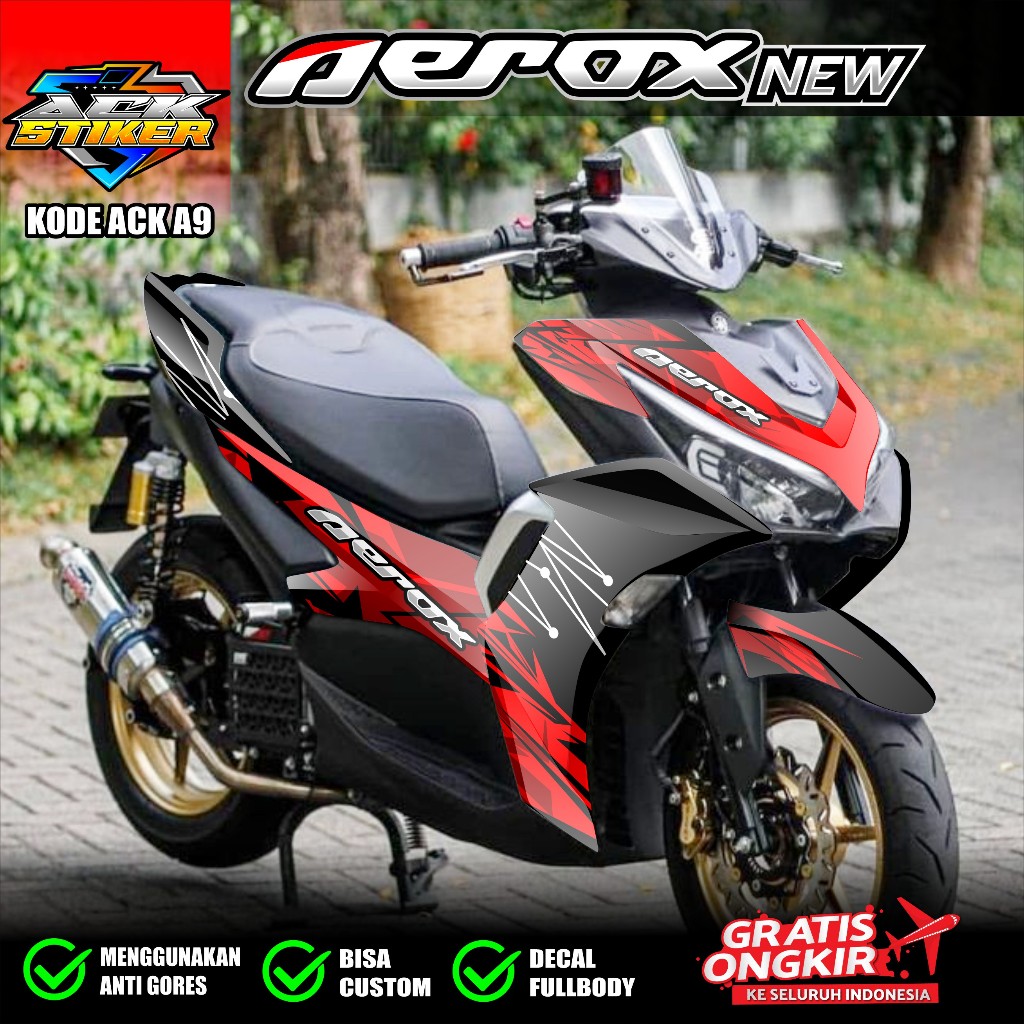Jual Decal Dekal Stiker Aerox new 155 TAHUN (2021 2022 2023) Connected ...