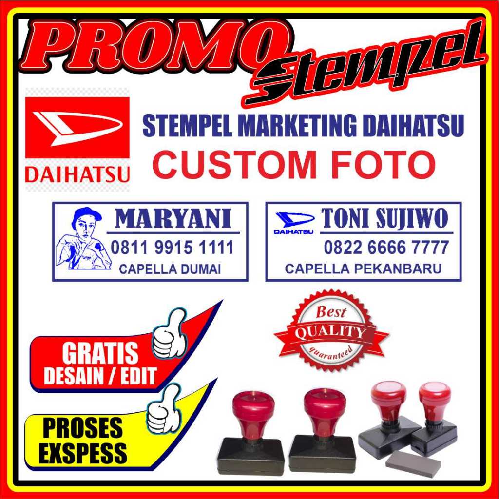 Jual Stempel Flash Otomatis untuk Brosur Marketing Daihatsu Stempel ...