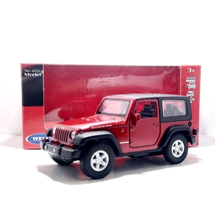 Jual Welly diecast Jeep Wrangler Rubicon Merah | Shopee Indonesia