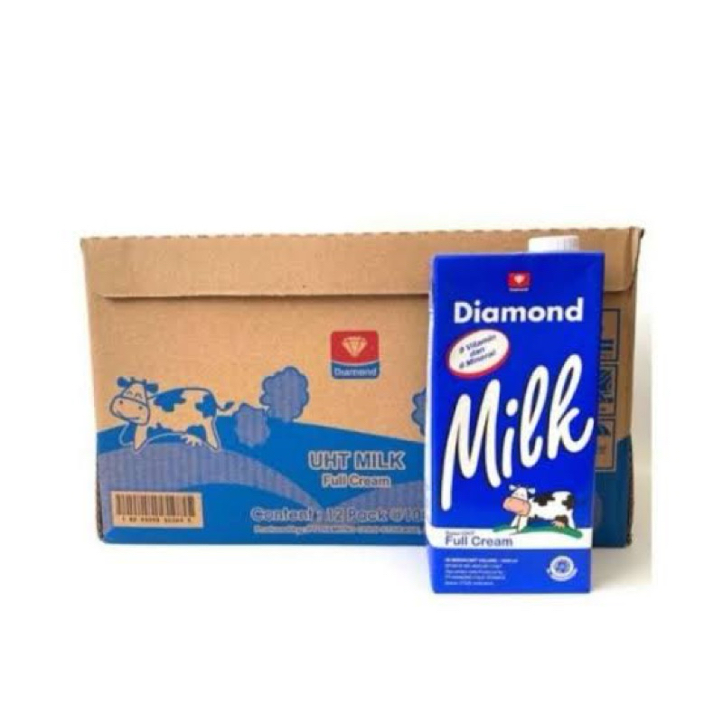 Jual Diamond UHT Milk Full Cream – 12 x 1 Liter ( 1 dus) | Shopee Indonesia