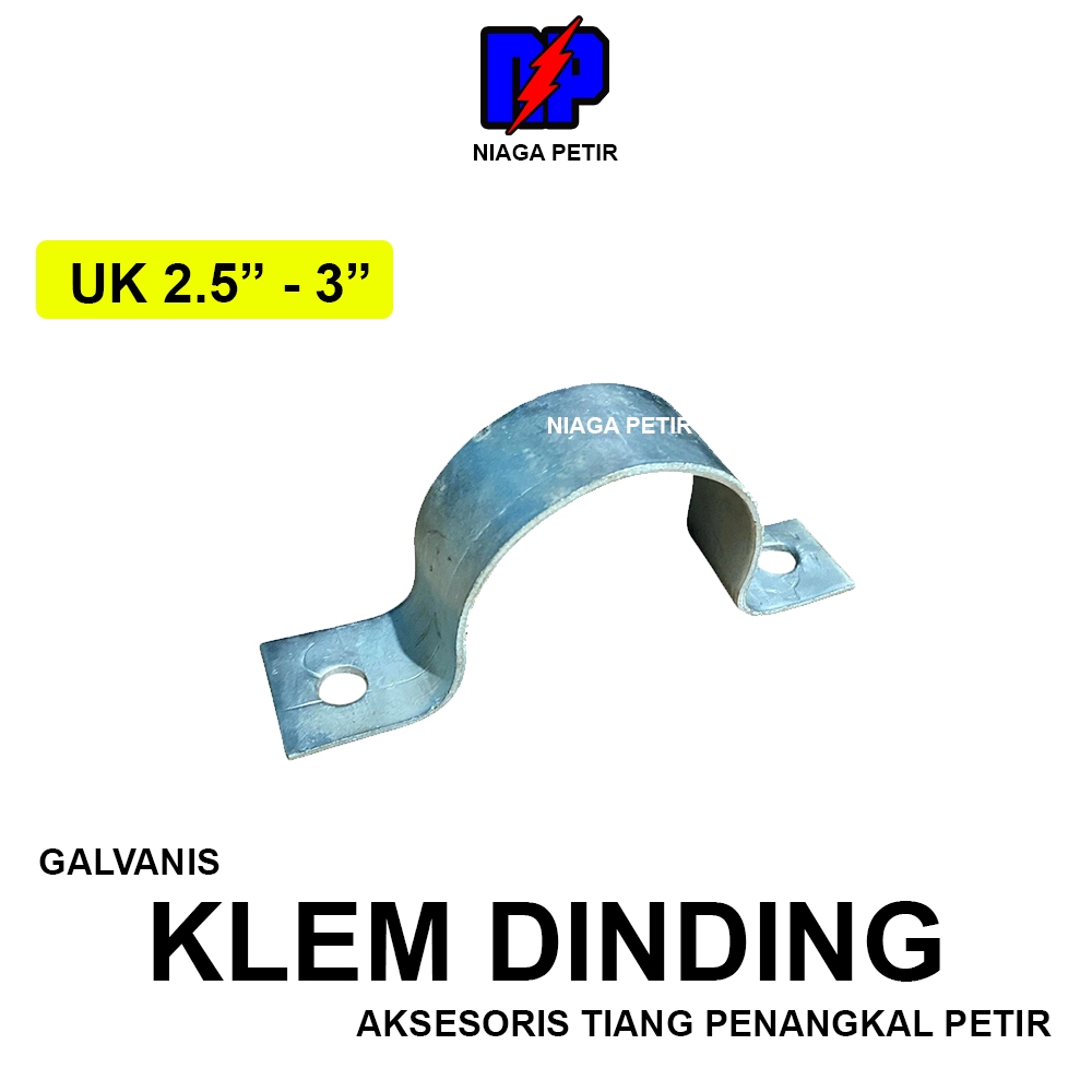 Jual KLEM DINDING TIANG PENANGKAL PETIR UKURAN 2.5 3 INCH | Shopee ...