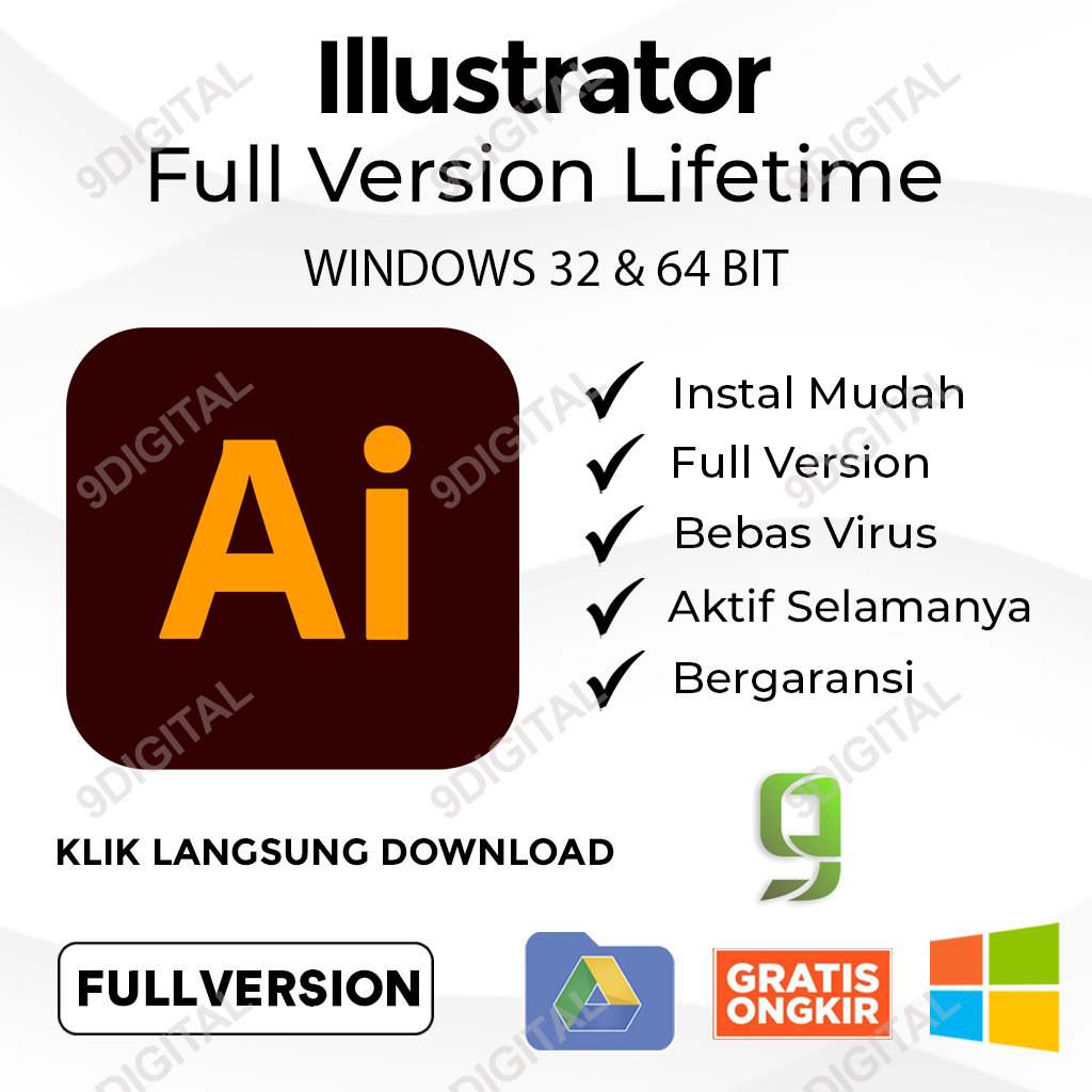 Jual 9DIGITAL - lLLUSTRAT0R Full Version Lifetime Baru/Lama 2025 2024 ...