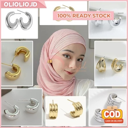 Jual anting hijab/925 Anting 925 Anting/Laid Silver Titanium/Minimalis ...