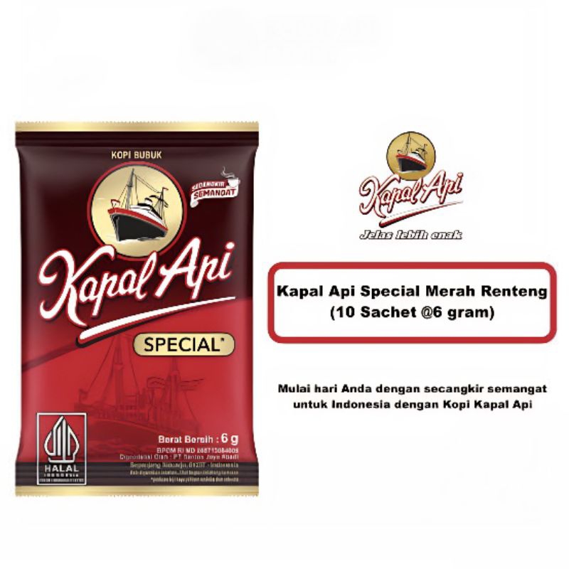 Jual Kopi Kapal Api Spesial Mini Kemasan Renceng isi 10 pcs | Shopee ...