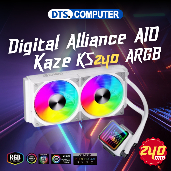 Jual Digital Alliance AIO Kaze KS240 ARGB - LCD Digital Display - 240mm | Shopee Indonesia