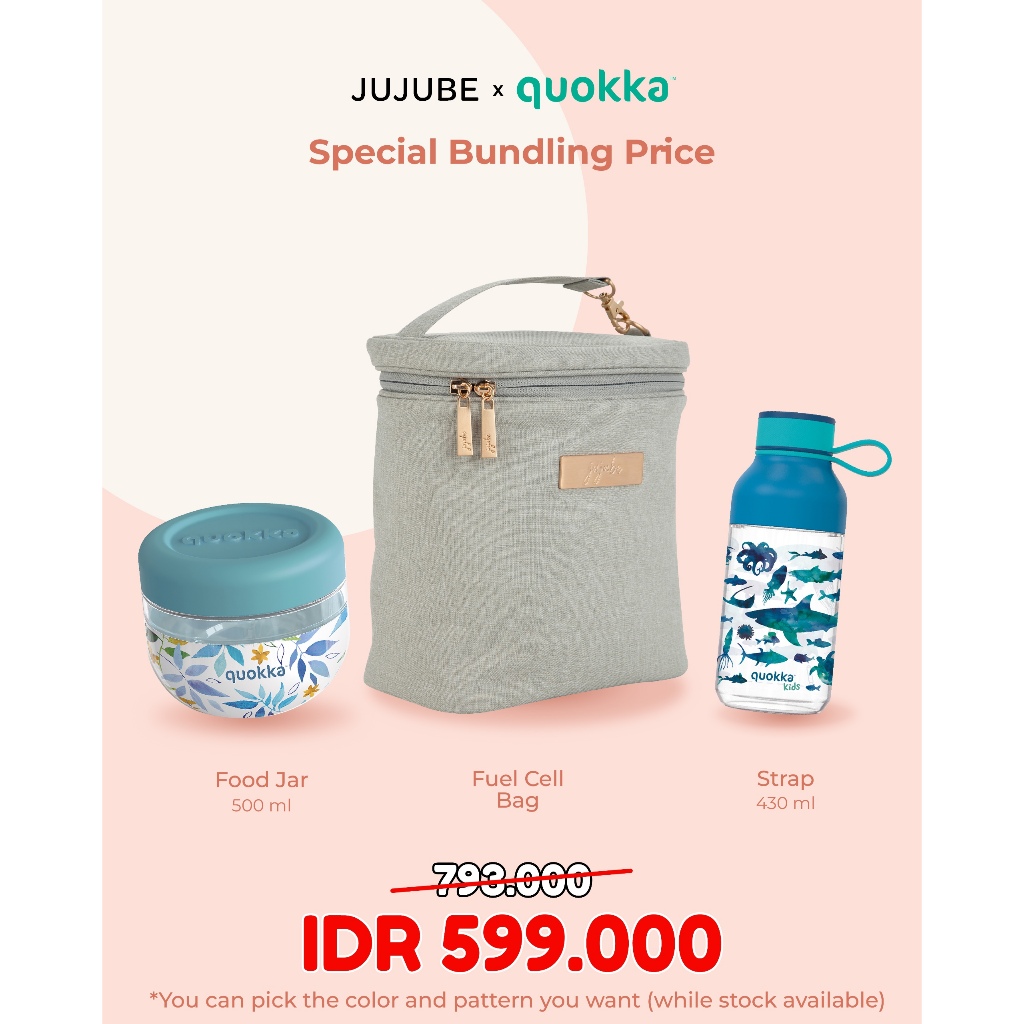 Jual [HOT DEALS] Jujube Fuel Cell X Quokka Food Jar & Kids Bottle Ice ...