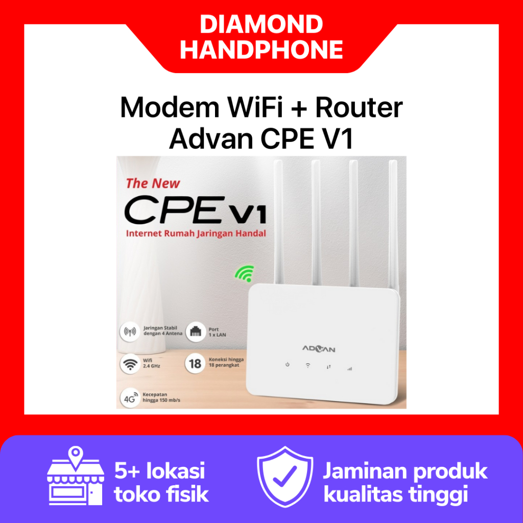 Jual Modem WIFI Router Advan CPE V1 4G LTE Home Internet Unlock All ...