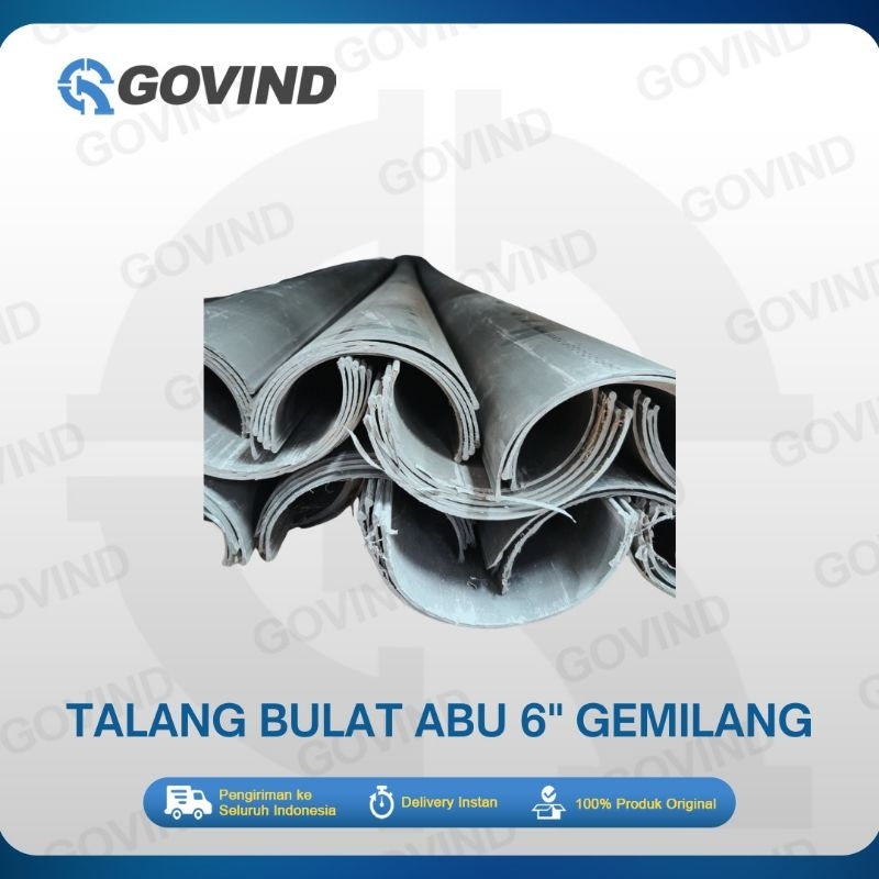 Jual TALANG SETENGAH LINGKARAN / TALANG BULAT PVC ABU MERK GEMILANG 6 ...
