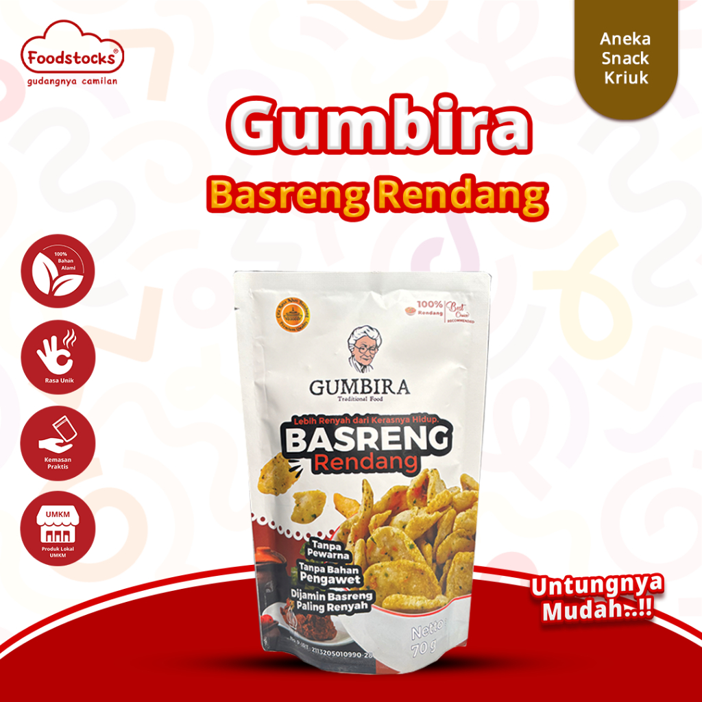 Jual Gumbira Snack - Keripik Basreng Rasa Rendang Renyah Gurih Pedas ...