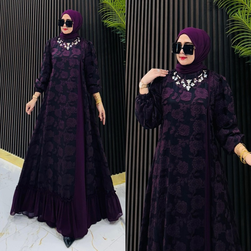 Jual NEW MODEL DRESS CINDY SET HIJAB | Shopee Indonesia