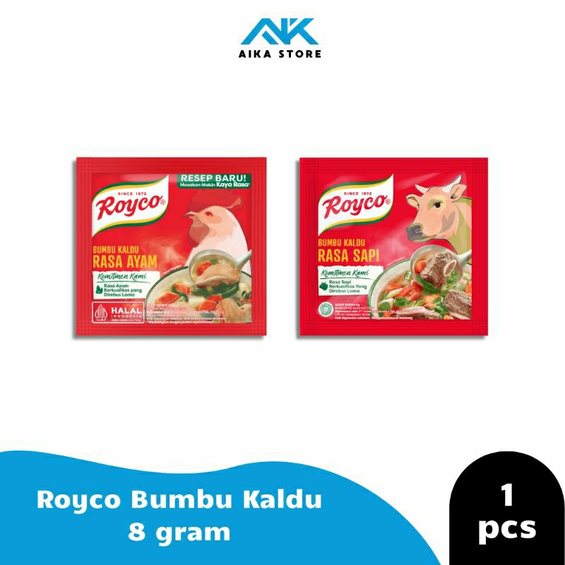 Jual Royco Kaldu Ayam dan Sapi Sachet 8gr Bumbu Penyedap Rasa | Shopee ...