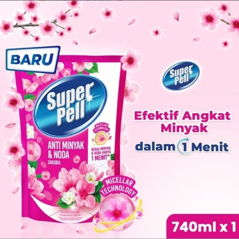 Jual Super Pell Anti Minyak & Noda Sakura 740ML | Shopee Indonesia