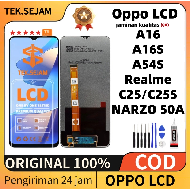 Jual ORIGINAL LCD OPPO A16/A16S/A54S REALME C25/C25S Layar Touchscreen Icd oppo A16 original 100 ...
