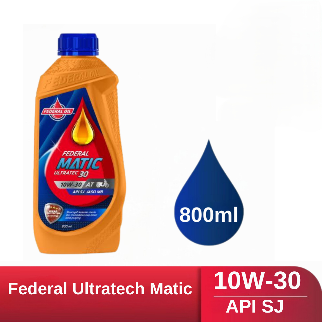 Jual Federal Ultratec Matic 10W-30 API SJ 800ML | Shopee Indonesia