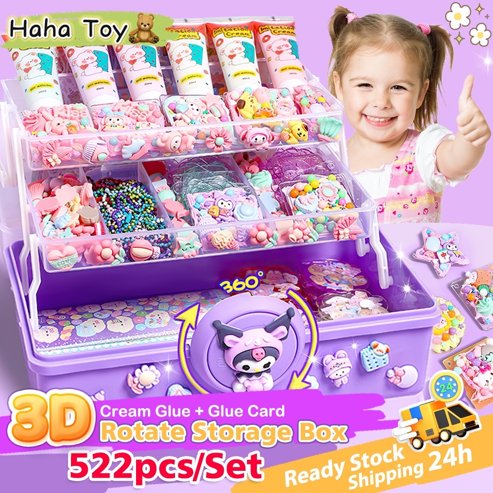 Jual HAHA TOY DIY Keychain Set Stiker Cream Guka Kartun Kotak Mainan ...