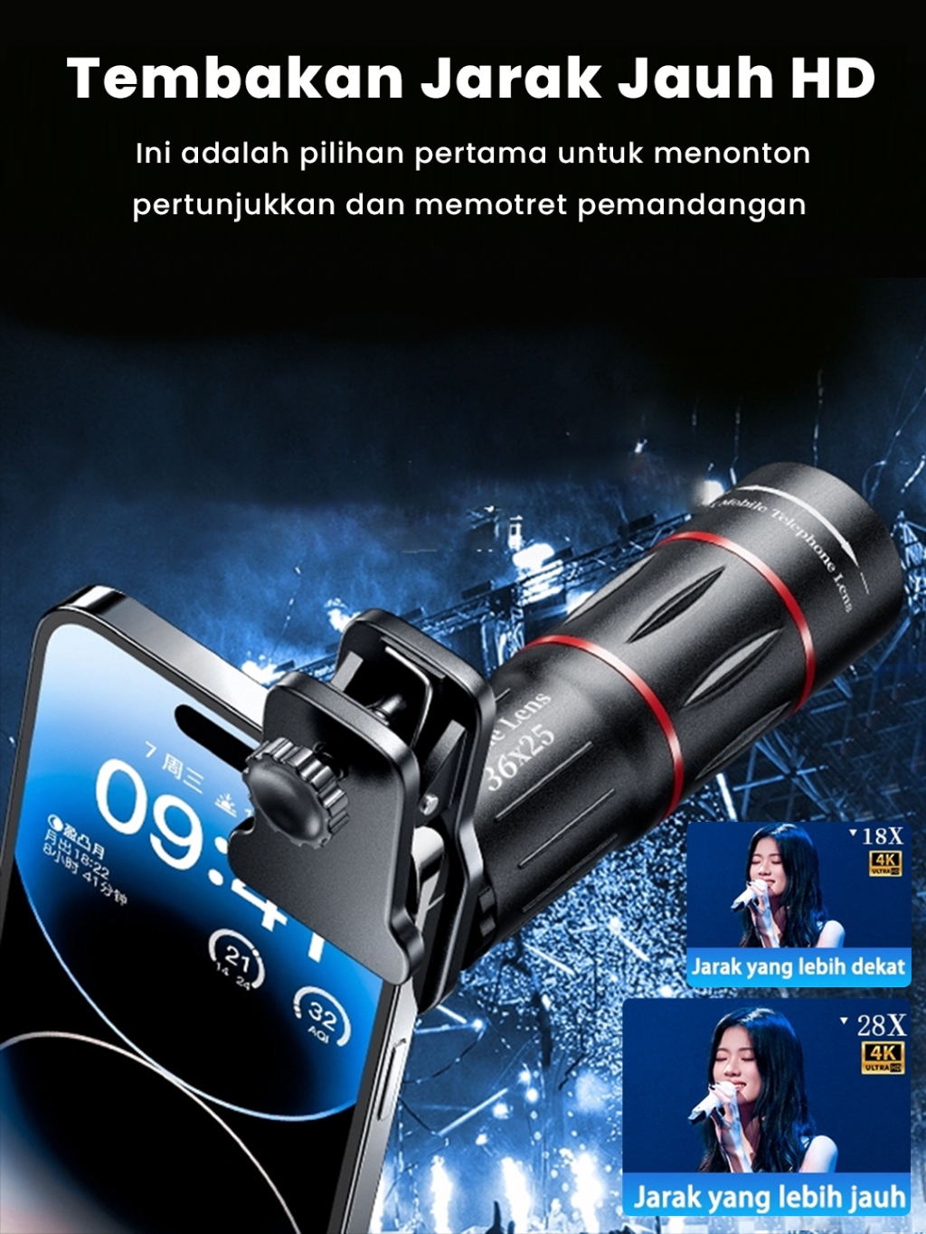 Jual Pandang Lensa Kamera Hp Apexel 28x Zoom Paduan Aluminium Lensa ...