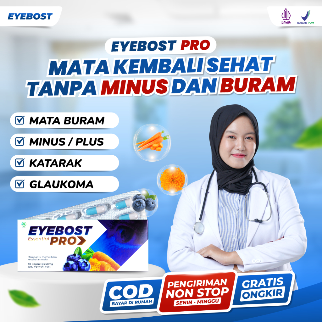 Jual Eyebost Kapsul Vitamin Mata Suplemen Kesehatan Bantu Atasi Mata ...