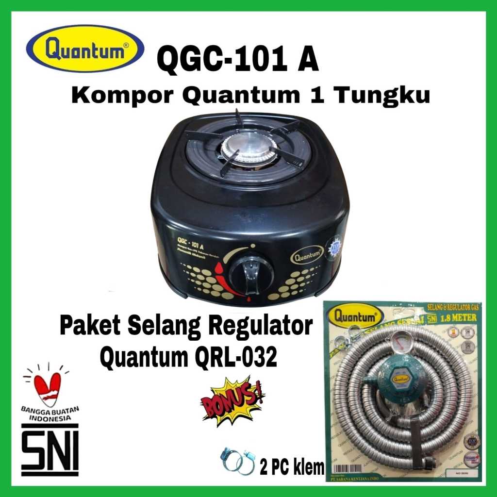 Jual Paket Kompor Gas Quantum 1 Tungku QGC-101R / QGC 101-A Fee ...