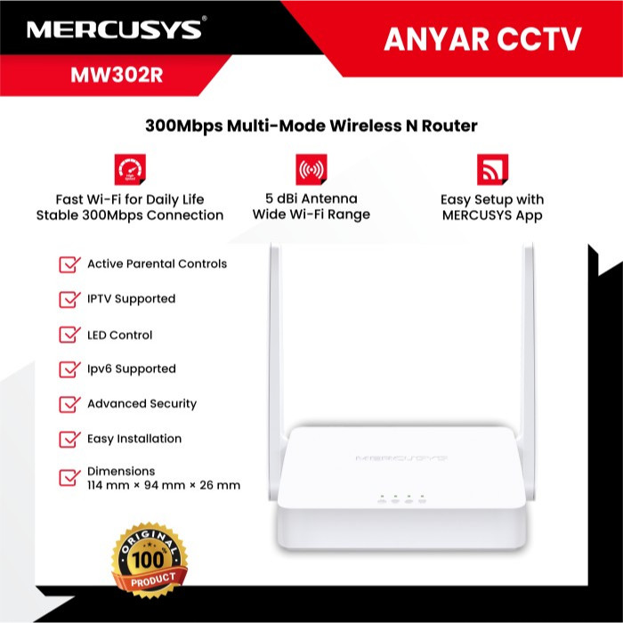 Jual Mercusys MW302R Multi-Mode Wireless N Router 300Mbps | Shopee ...
