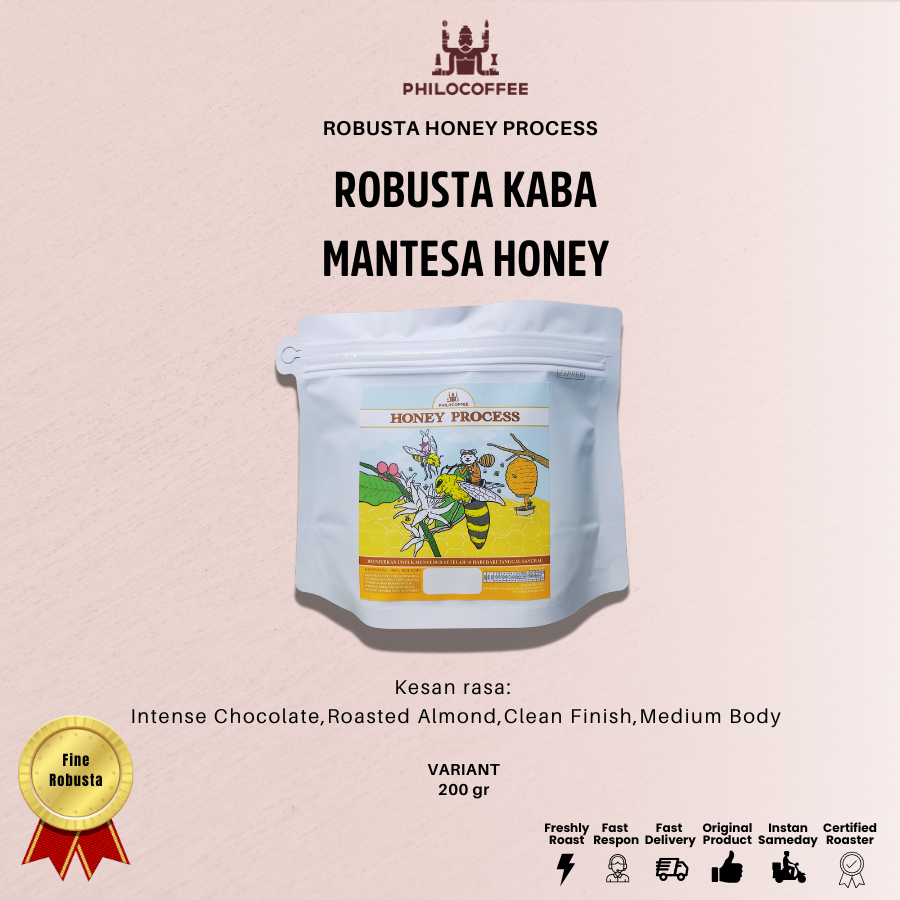 Jual Kopi Mantesa Fine Robusta Kaba Honey 200gr | Kopi Robusta | Biji ...