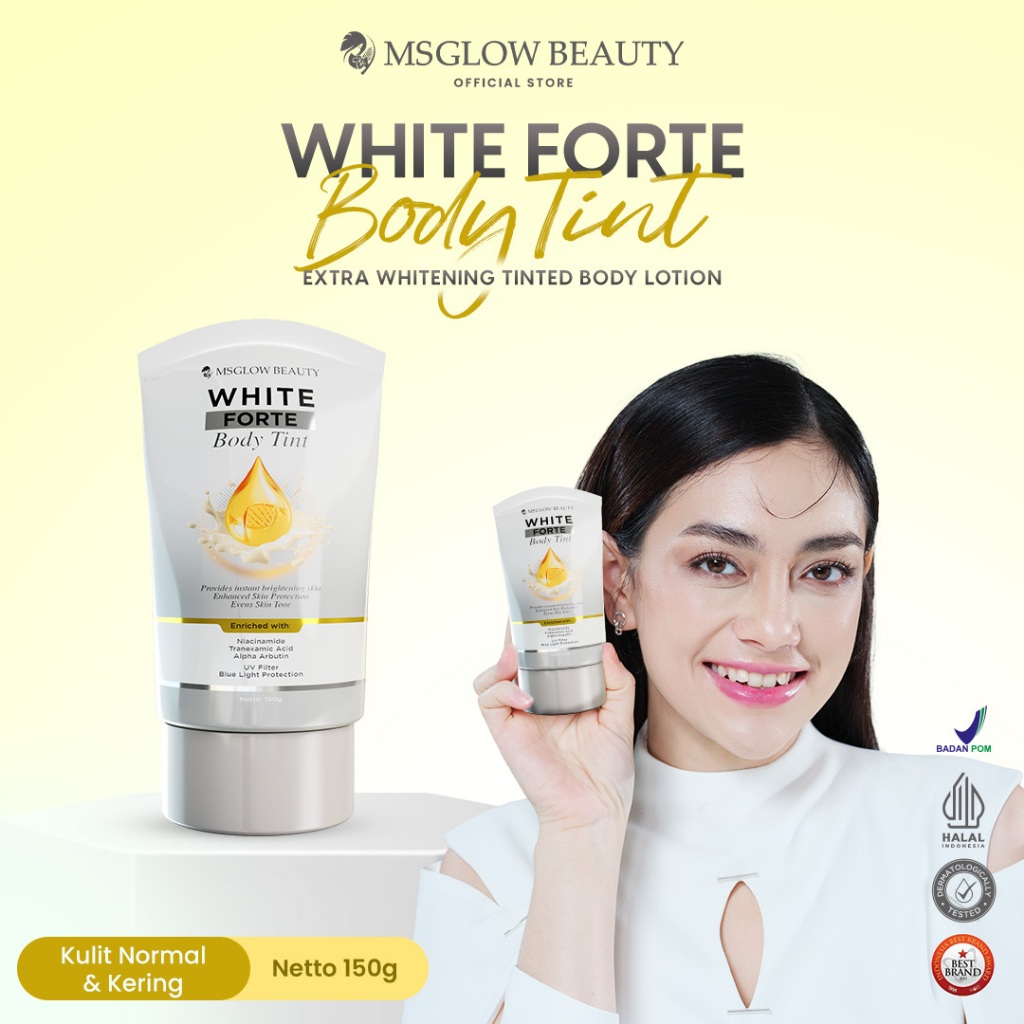 Jual MS GLOW - WHITE FORTE BODY TINT - 150 GR | Shopee Indonesia