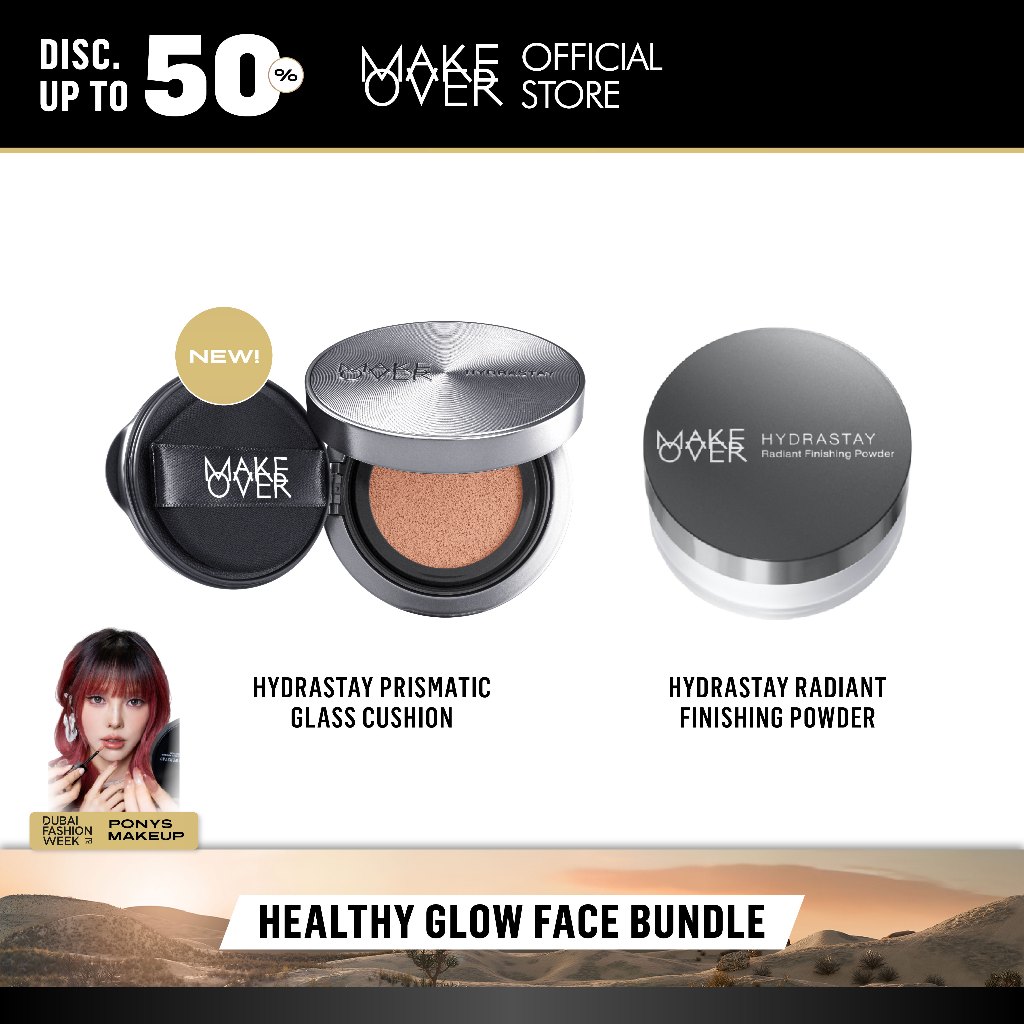 Jual MAKE OVER Healthy Glow Face Bundle: Hydrastay Prismatic Glass ...