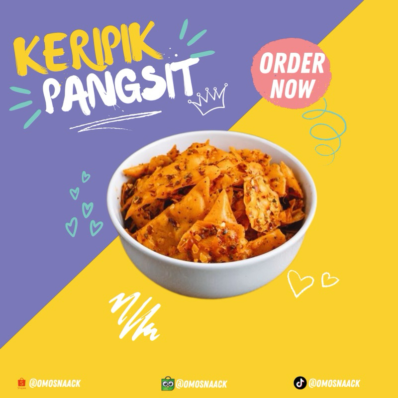 Jual (TERMURAH) Omo Keripik Pangsit/Cemilan pangsit/pangsit goreng ...
