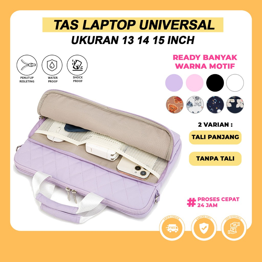 Jual Tas Sarung Bag Sleeve Laptop Handle Premium Zipper Waterproof ...