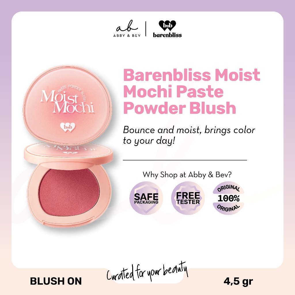 Jual AB - Barenbliss Moist Mochi Paste Powder Blush [4.5g]/ BNB Cream ...