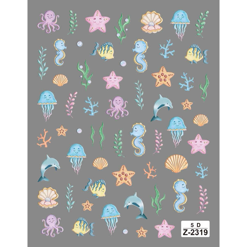 Jual [Nailstickers.Co] Nailsticker sticker kuku tema ocean stiker kuku ...