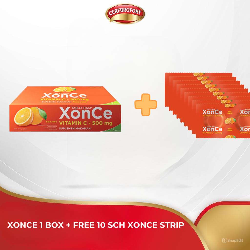 Jual [Free 20 Tablet] Xonce Tablet Hisap 100 Tablet - Vitamin C 500mg | Shopee Indonesia