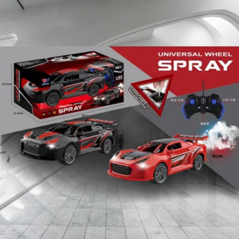 Jual Mainan Mobil Rc Universal Wheel Spray Car Speed Racer Skala 1:20 ...