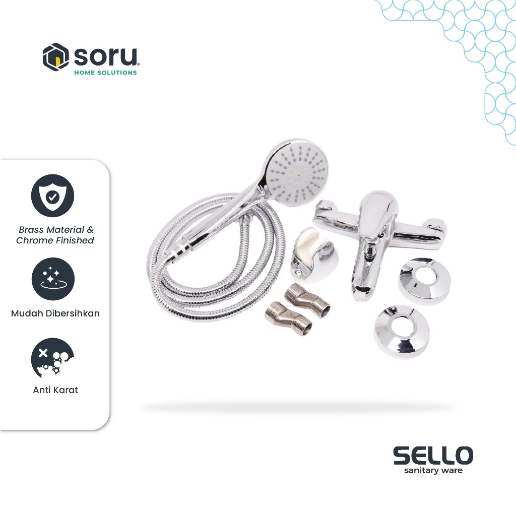 Jual SORU - Kran Shower Bathtub Panas Dingin dan Selang 1.5m - Keran ...