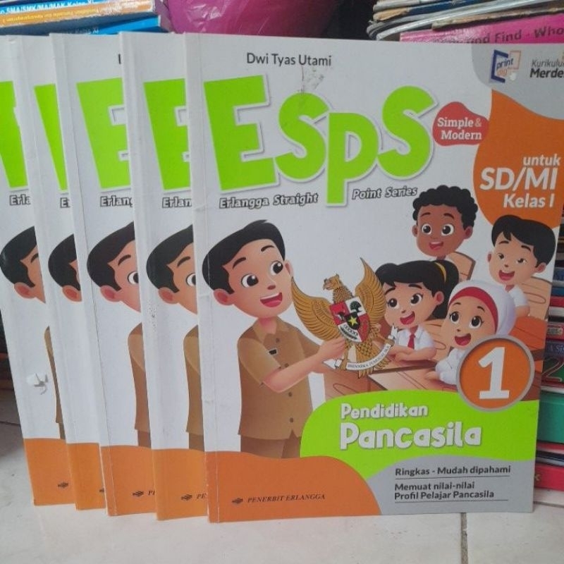 Jual BUKU ESPS PENDIDIKAN PANCASILA KURIKULUM MERDEKA UNTUK SD KELAS 1/ERLANGGA/ESPS KELAS 1SD ...