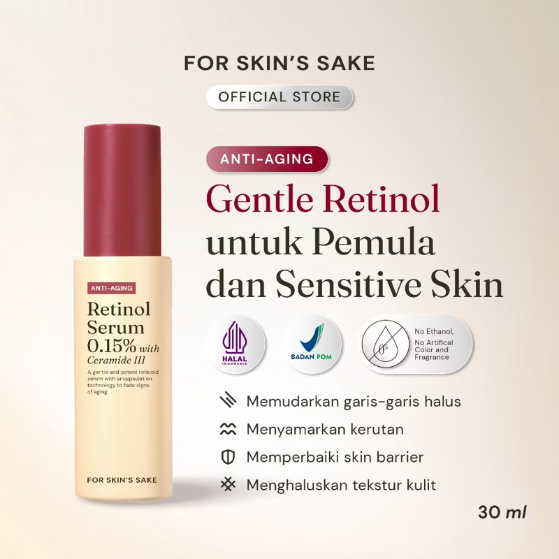 Jual For Skin's Sake FSS Retinol Serum 0.15% Membantu Memudarkan Garis ...