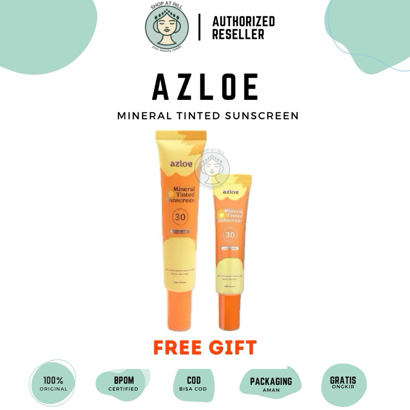 Jual AZLOE Tinted sunscreen kulit berminyak berjerawat (Daily Sunscreen ...