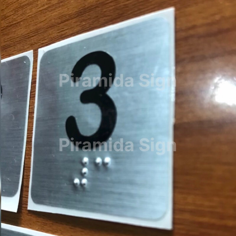 Jual Stiker tombol lift braile tuna netra low vision timbul elevator ...