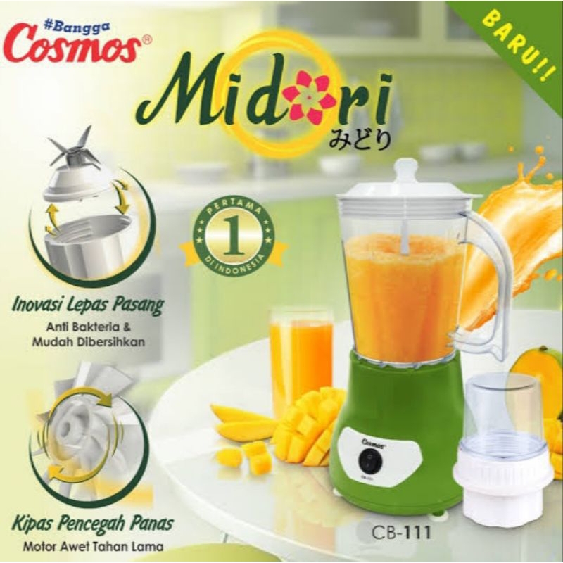 Jual Blender listrik 2in1 gelas plastik COSMOS CB-111 | Shopee Indonesia