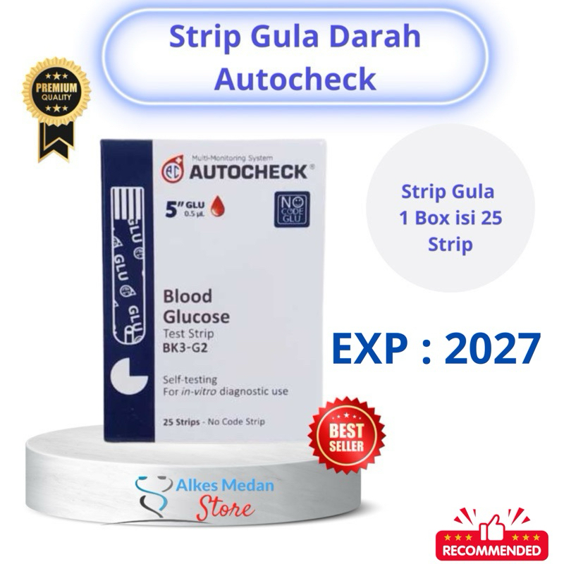 Jual COD - AUTOCHECK BLOOD GLUCOSE STRIP / AUTOCHECK GULA DARAH 25 ...