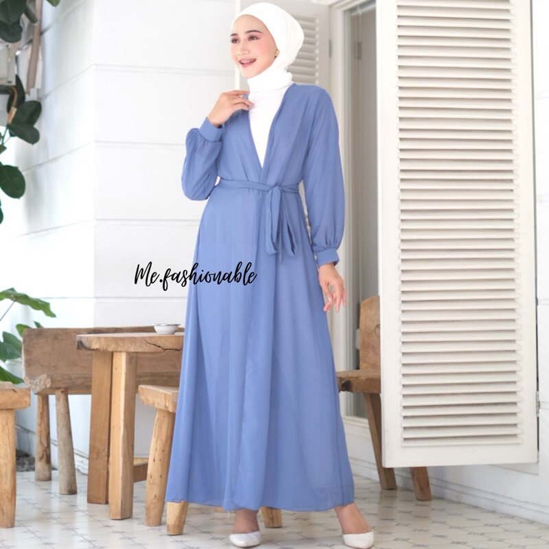 Jual RUBY LONG OUTER FREE TALI 14WARNA / Outer Panjang / Luaran Sifon ...