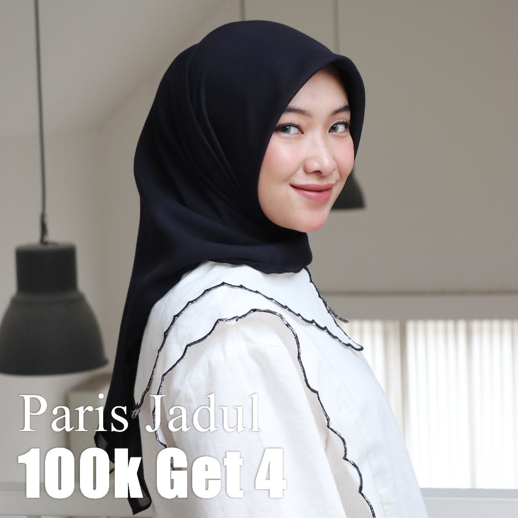 Jual DAILYAL - PARIS JADUL (Hijab segiempat polos bahan paris jadul ...
