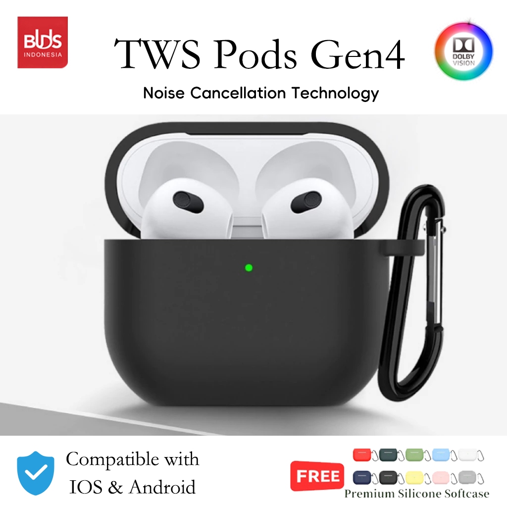 Jual BUDS Pods Pro TWS Noise Cancelling Headset Bluetooth Super Bass ...