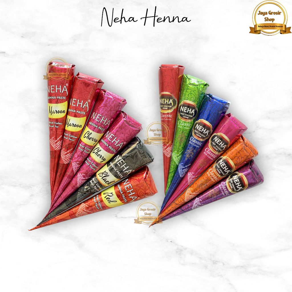 Jual Neha Henna Cone Grosir Halal Bpom Original Pacar Henna | Shopee ...