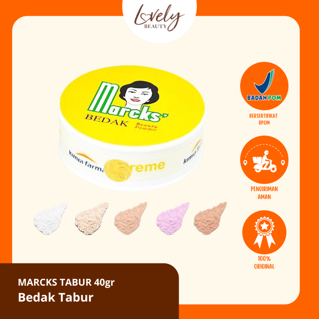 Jual LOVELY | BEDAK MARCKS BEDAK TABUR 40 GR I KEMASAN BARU I Bedak ...