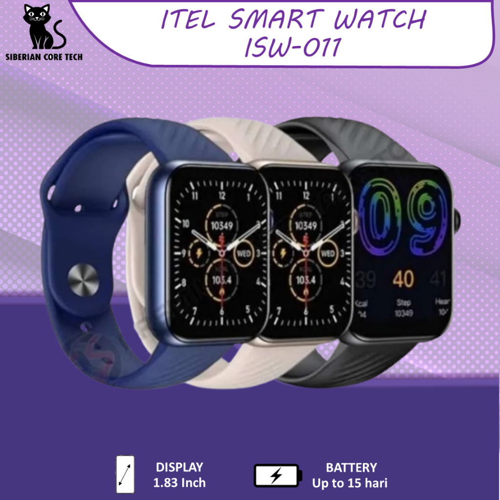 Jual ITEL SMART WATCH ISW-011 BLACK / GOLD / BLUE | GARANSI RESMI ...