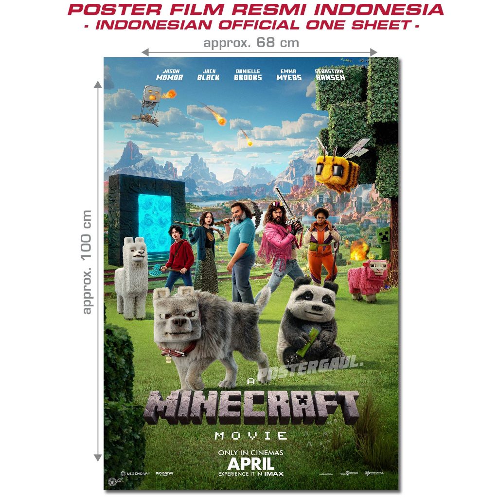 Jual Poster Film A MINECRAFT MOVIE - original Indonesian one sheet ...